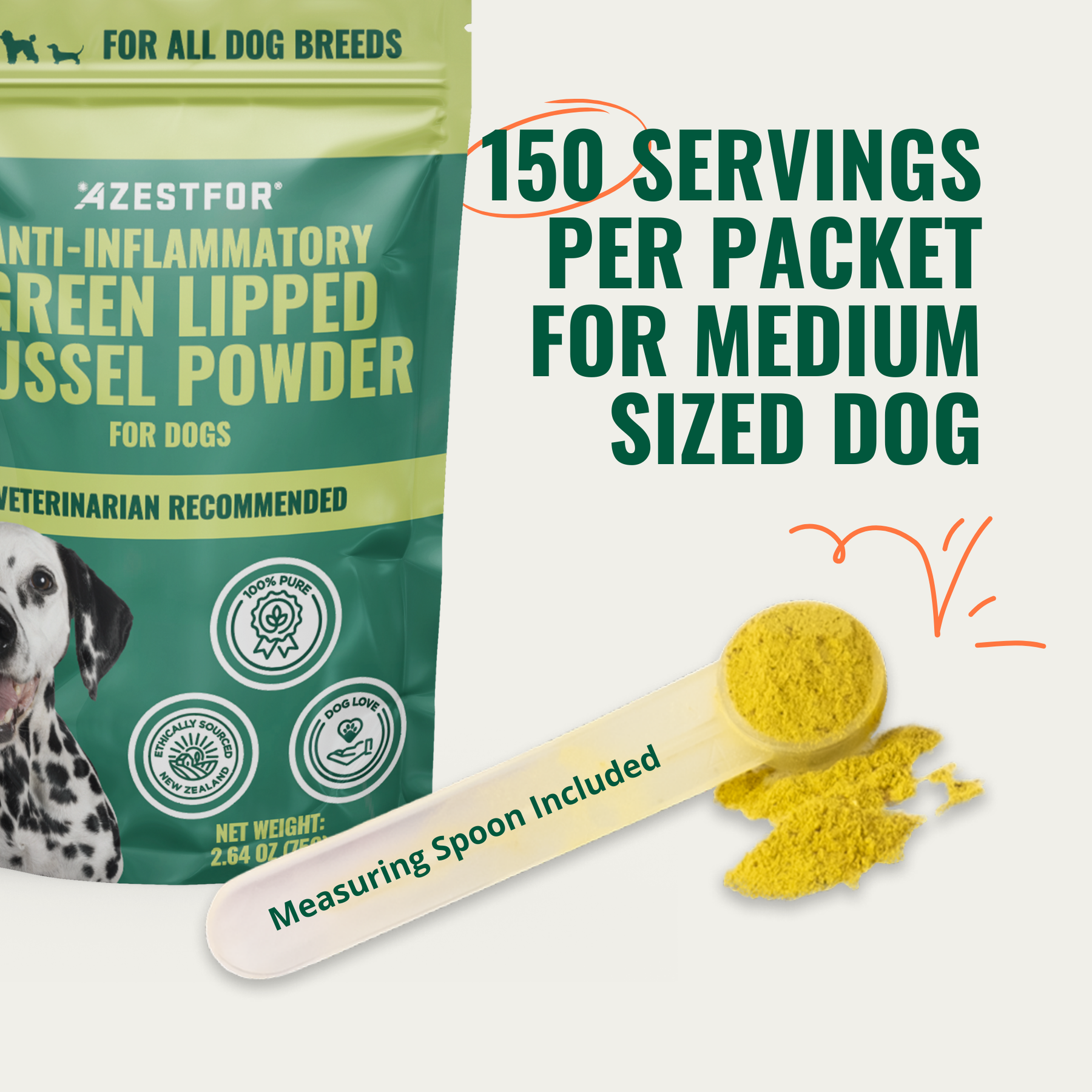Green Lipped Mussel For Dogs Powder | Vet Approved | Boost Mobility ...