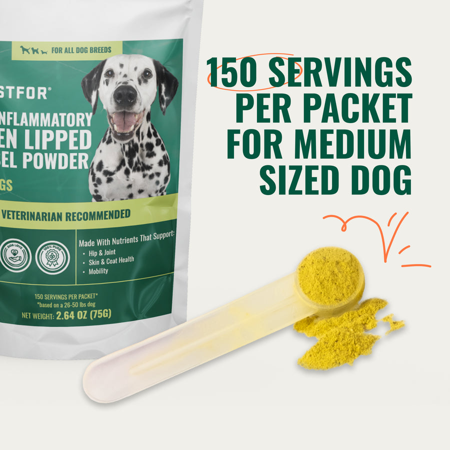 Green Lipped Mussel For Dogs Powder | Vet Approved | Boost Mobility ...
